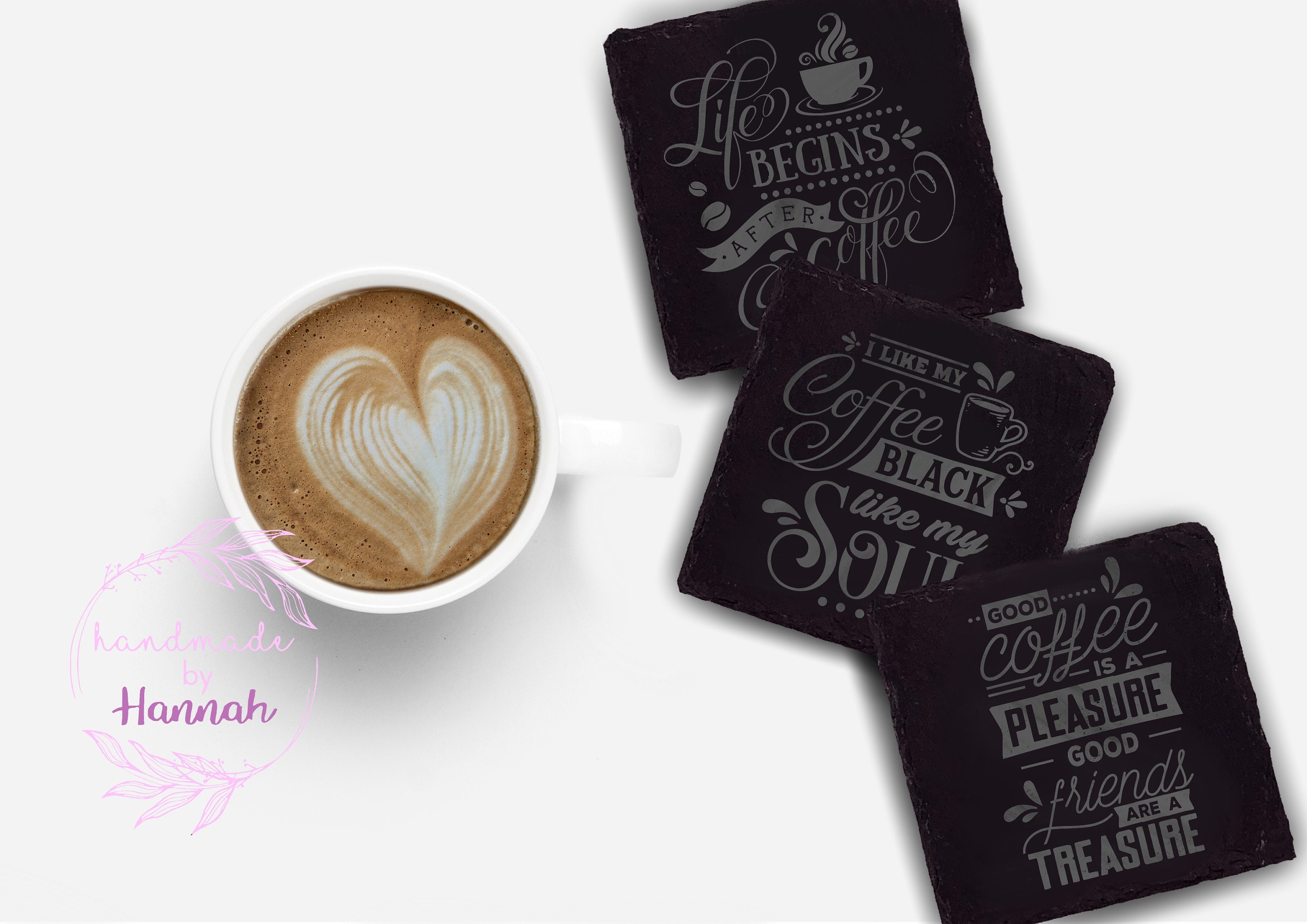 Coffee Quote Coasters Slate Coasters coffee quotes | Etsy