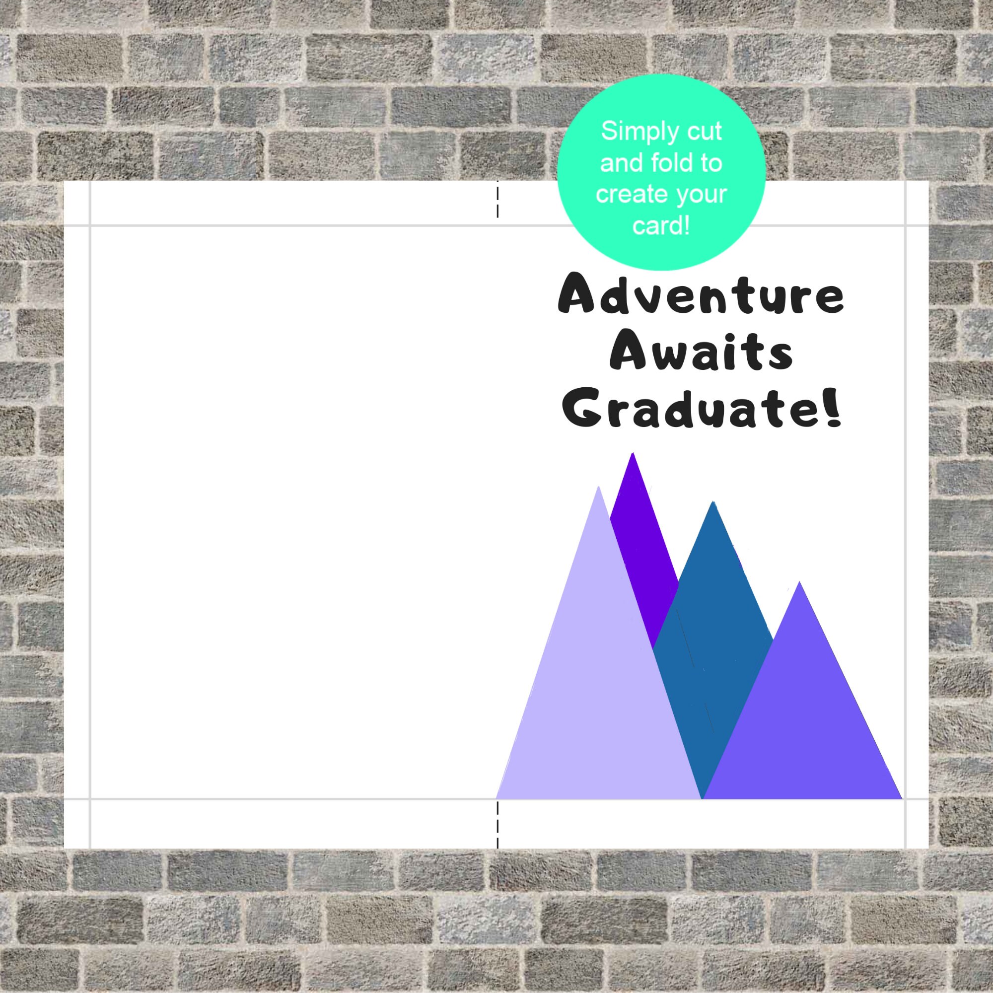 Digital Download Graduation Greeting Card for Guy, Adventure Awaits ...