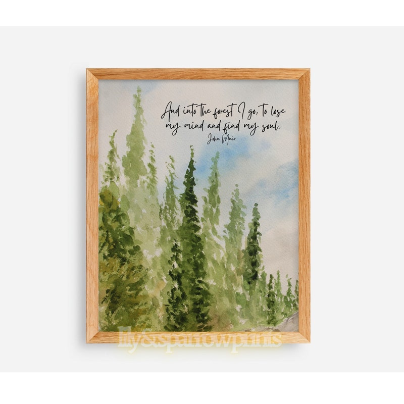 John Muir Quote Wall Art - Etsy