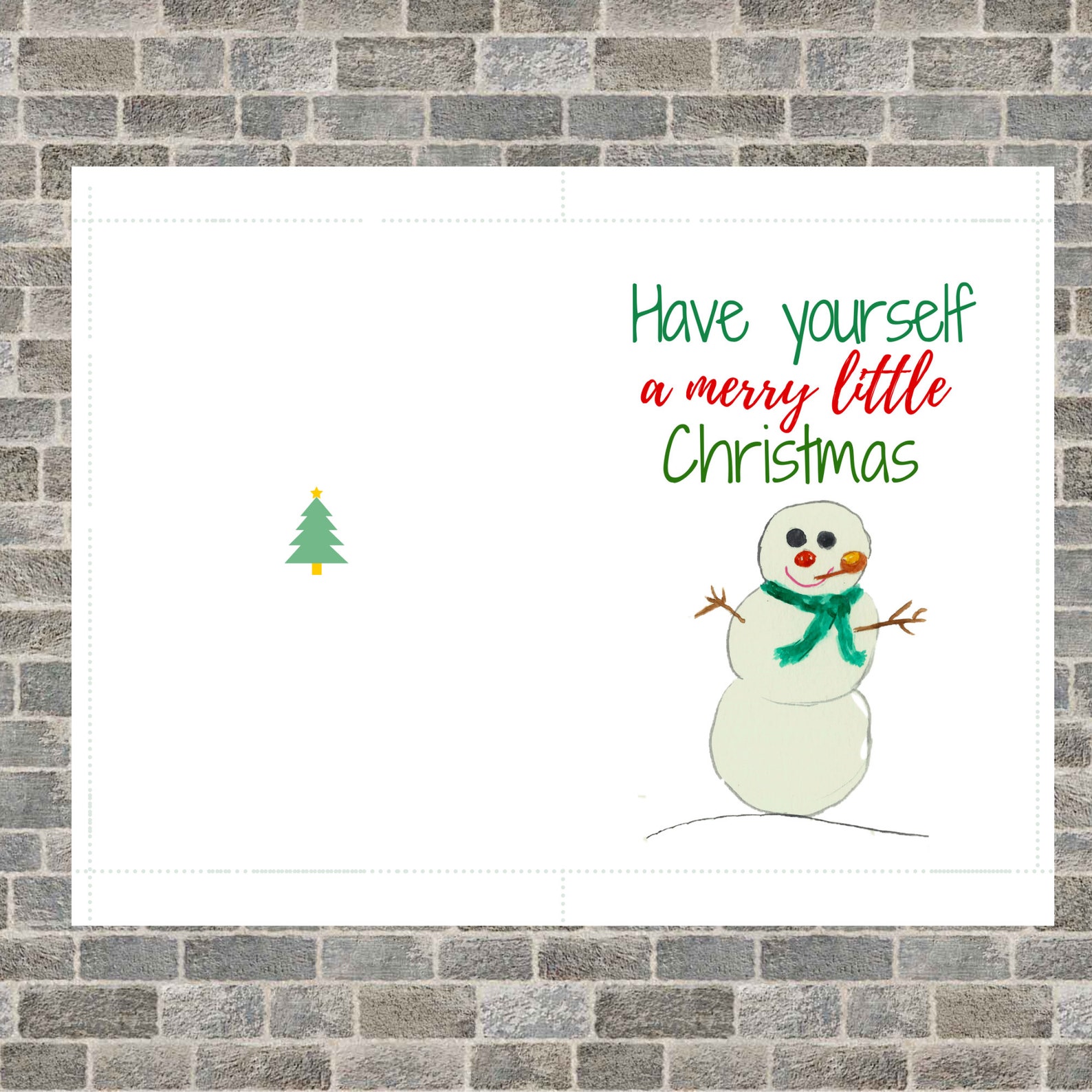 PRINTABLE Snowman Christmas Card Winter Holiday Card DIGITAL - Etsy