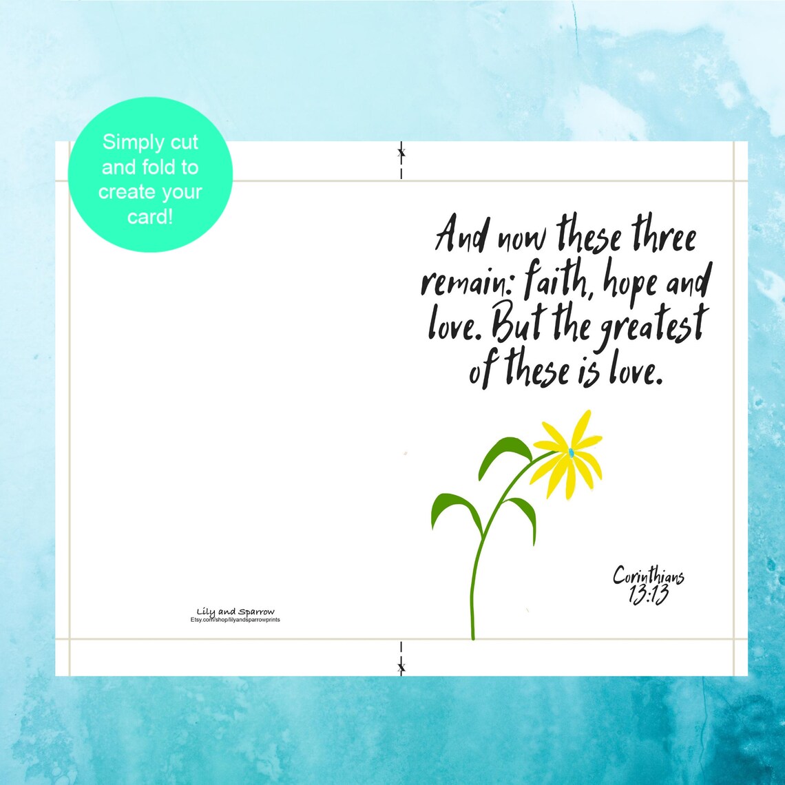 PRINTABLE Religious Wedding Card; Christian Thinking of You Card; Bible Verse Birthday ...