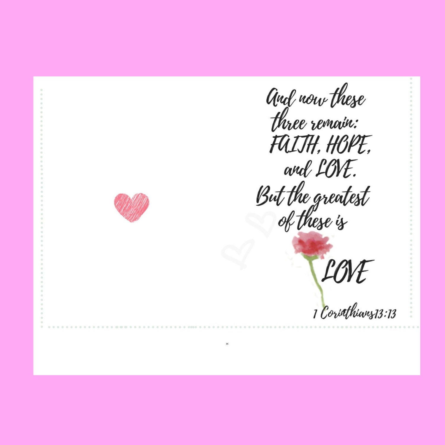 PRINTABLE Christian Valentines Day Card, Religious Wedding Card ...