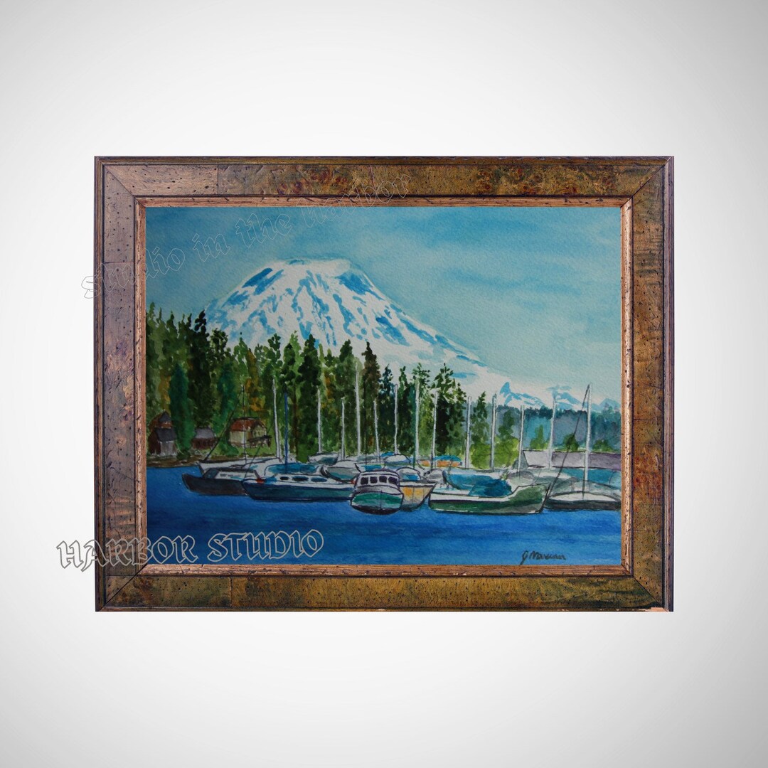 Gig Harbor Original Watercolor Painting, Pacific Northwest Print ...