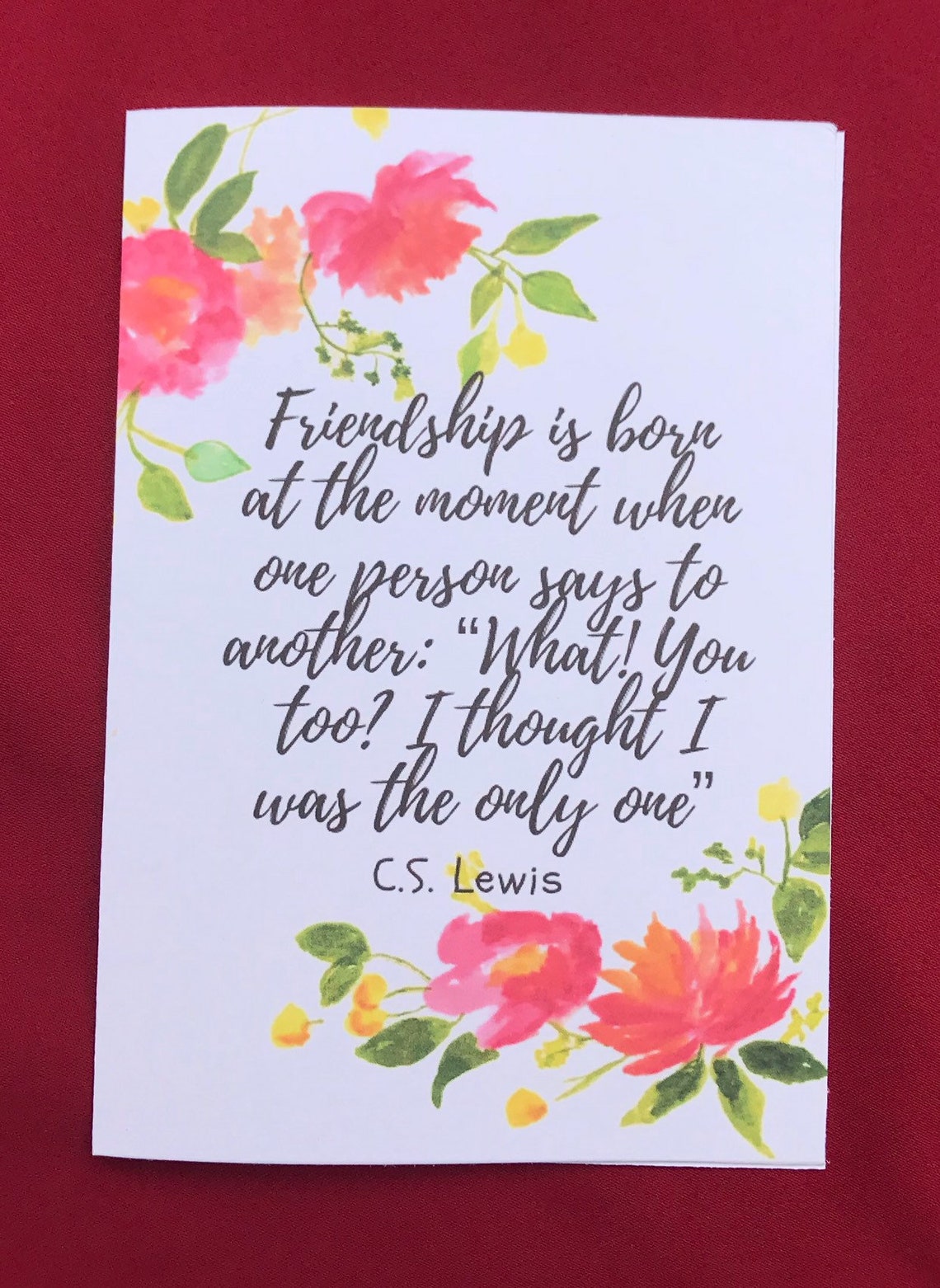 Friendship Card Best Friend PRINTABLE Card Birthday Wishes - Etsy