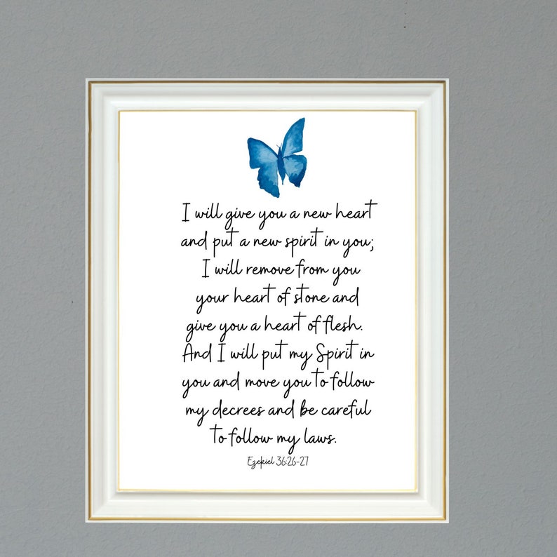 Christian Wall Art, Religious Quote Print, Bible Verse Decor, I Will ...