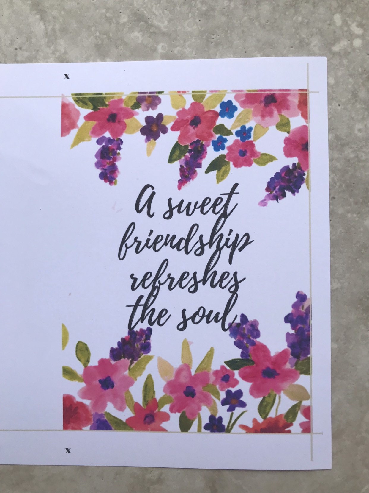 Best Friend Printable Card Sweet Friendship Greeting Card - Etsy