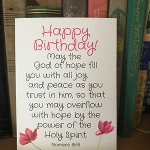 Religious Birthday Card Birthday Card for Her Christian | Etsy