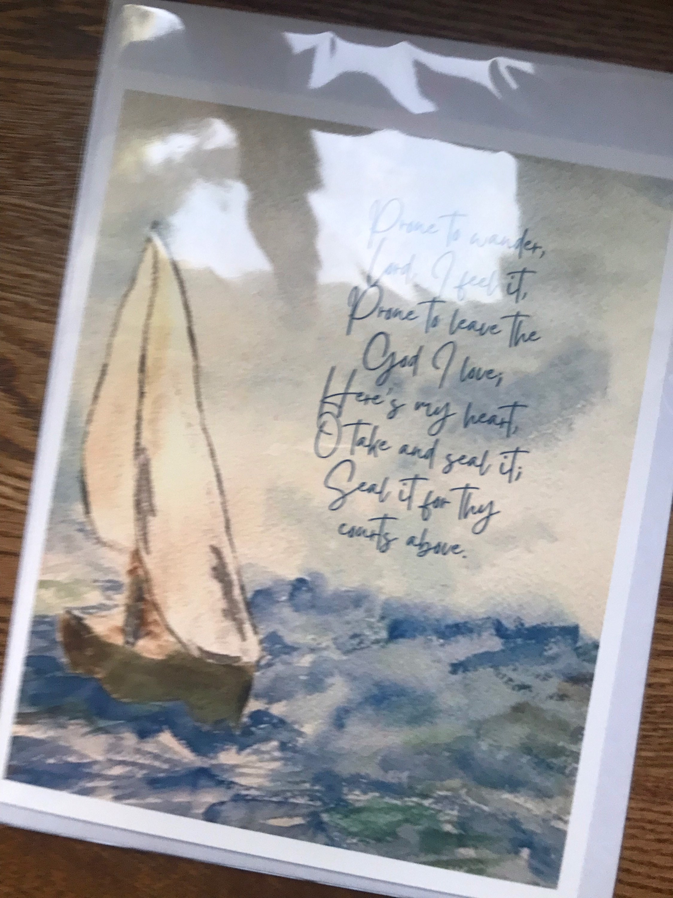 Sailboat Painting, Religious Wall Art, Nautical Ocean Christian Print ...