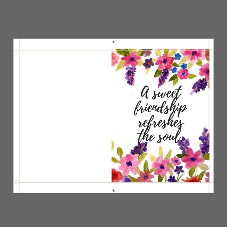 Best Friend Printable Card Sweet Friendship Greeting Card - Etsy