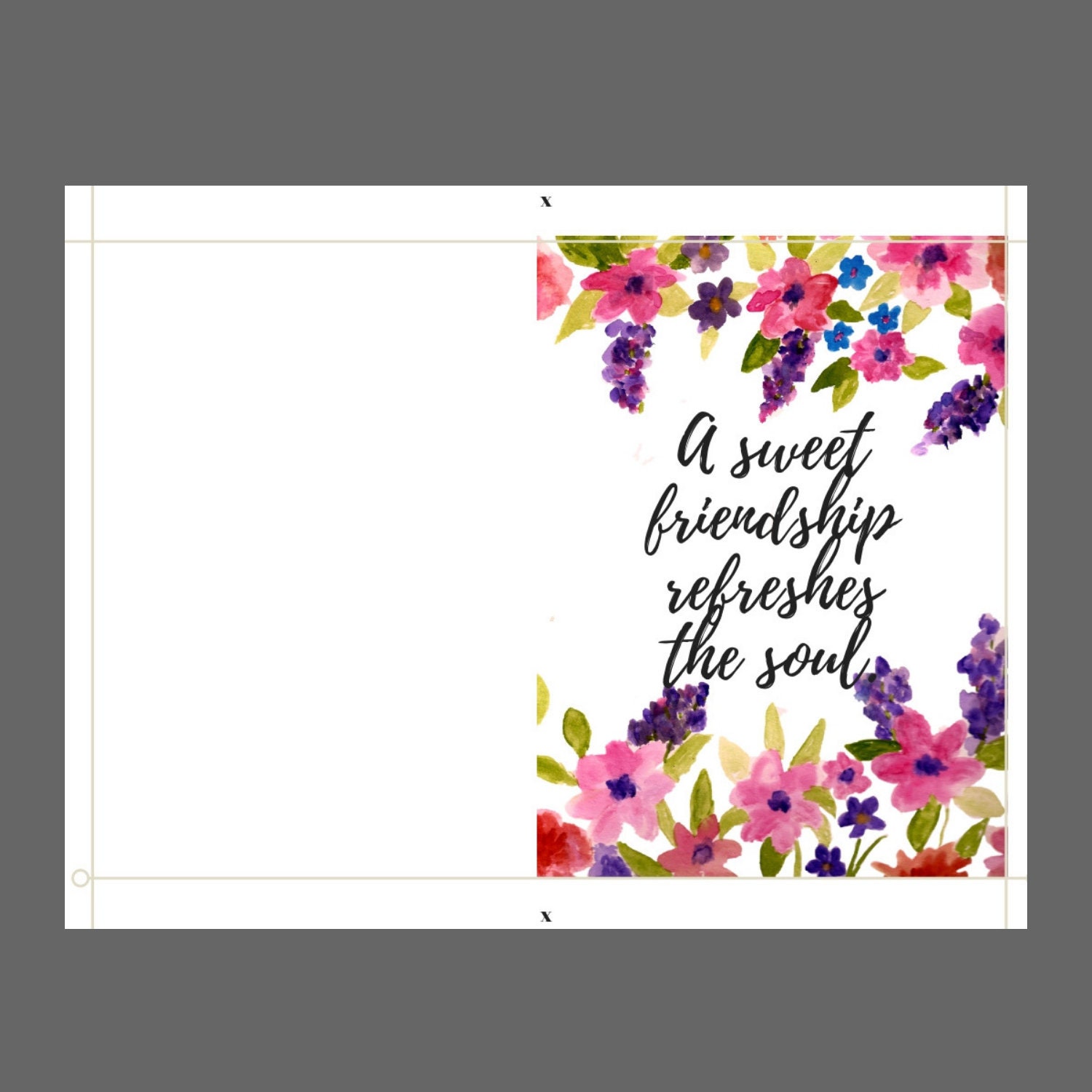 Best Friend Printable Card Sweet Friendship Greeting Card - Etsy