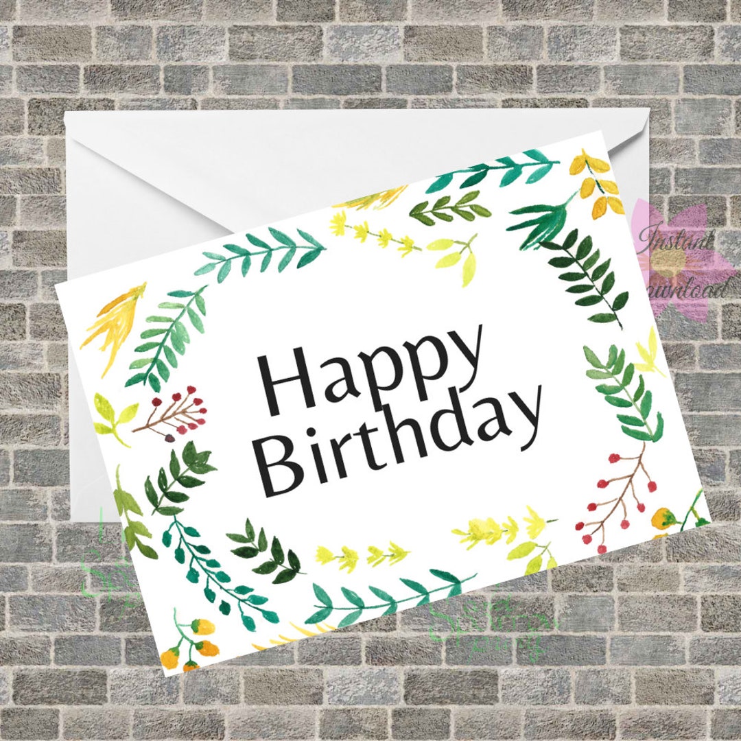 PRINTABLE Birthday Card for Guy, Birthday Wishes for Him, DIGITAL ...