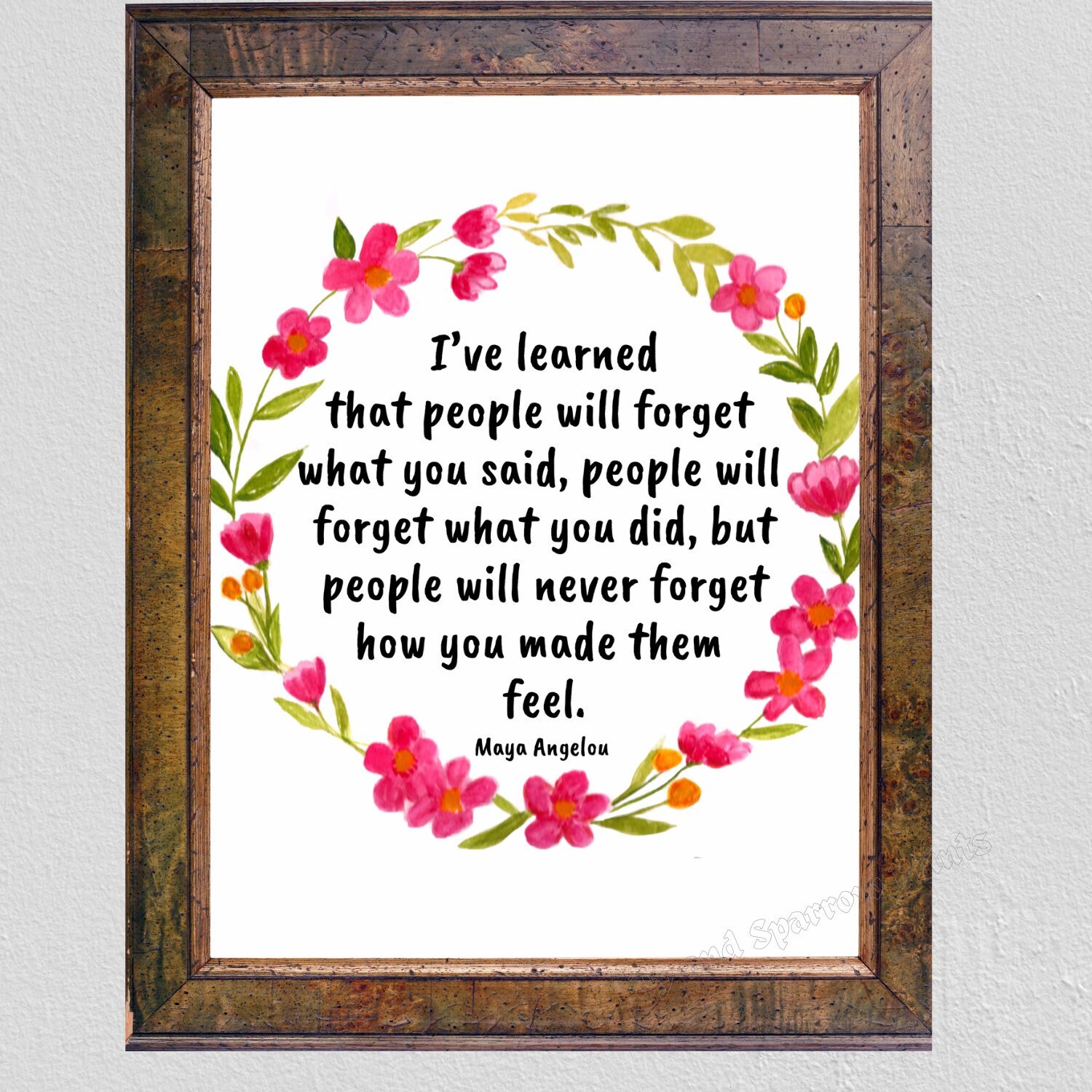 Graduation Gift for Girl, Maya Angelou Inspirational Print, Maya ...