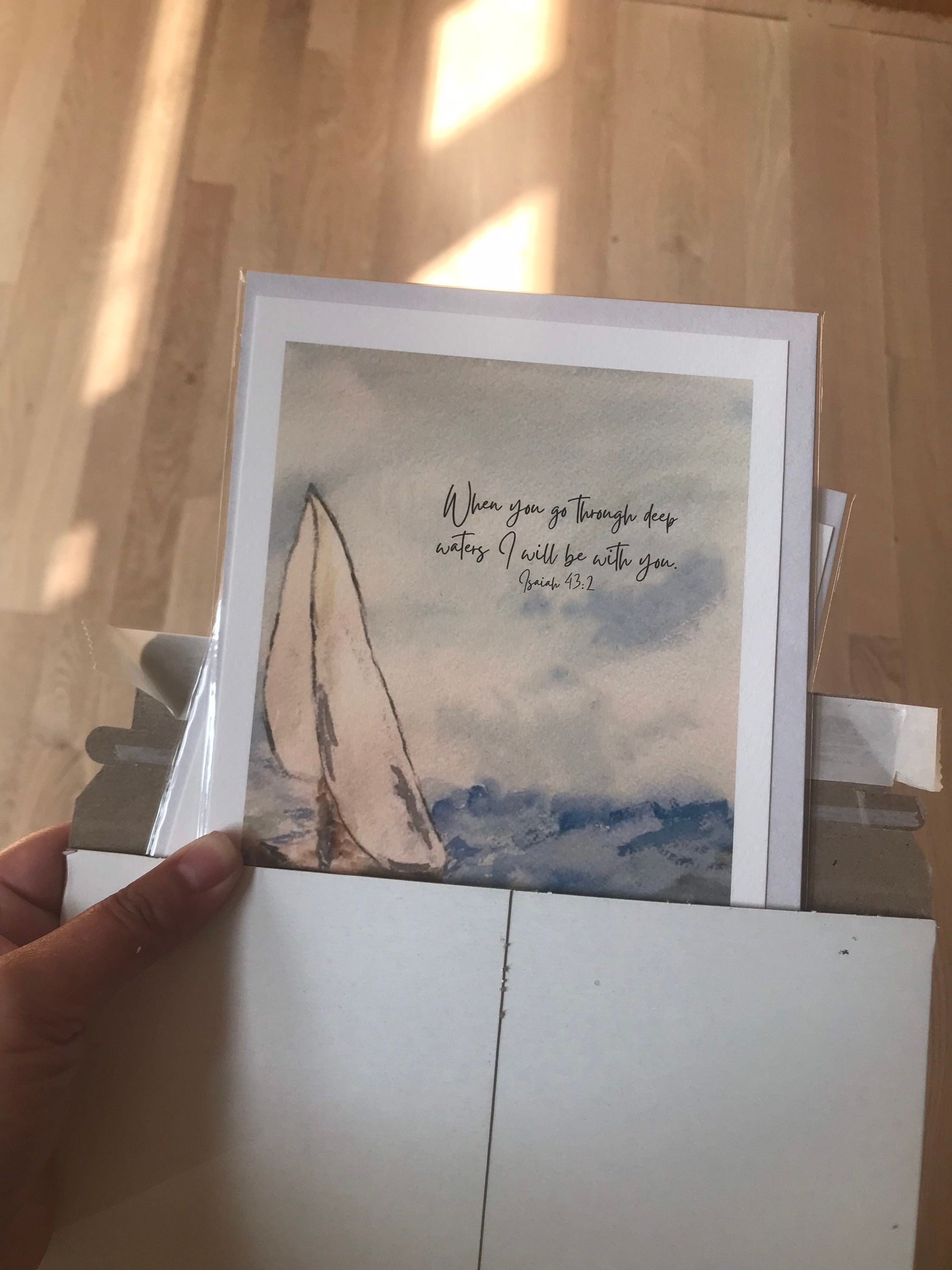 Sailboat Religious Wall Art, Nautical Sculpture Watercolor Print ...