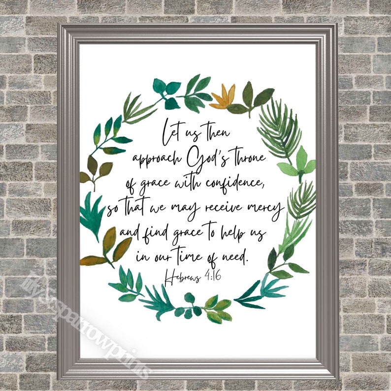 Christian Wall Art, Watercolor Print, Religious Bible Verse, Scripture ...