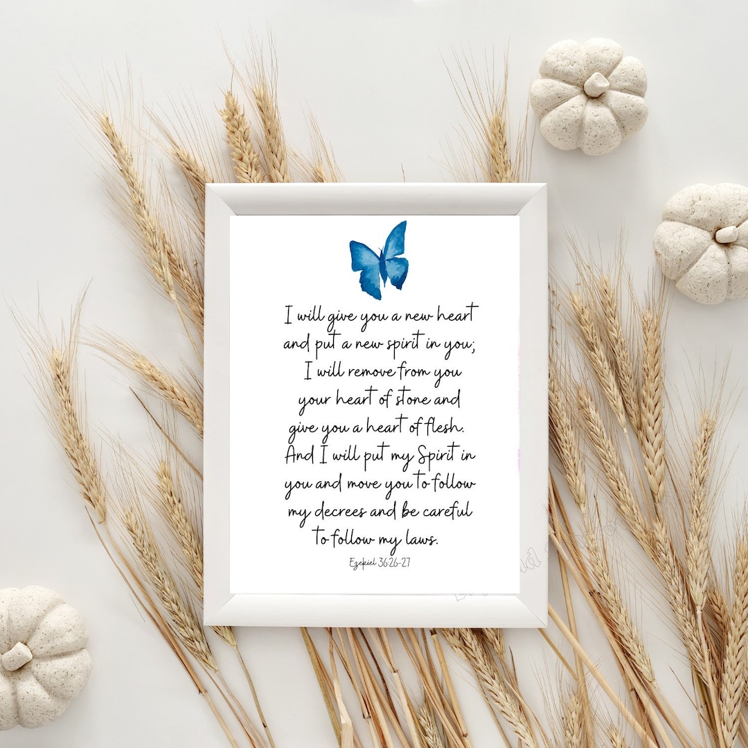 Christian Wall Art, Religious Quote Print, Bible Verse Decor, I Will ...