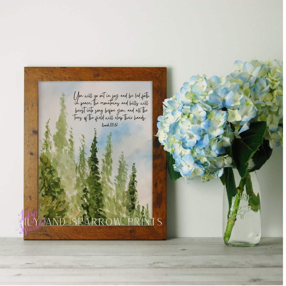 Religious Inspirational Wall Art, Christian Quote Print, Bible Verse ...