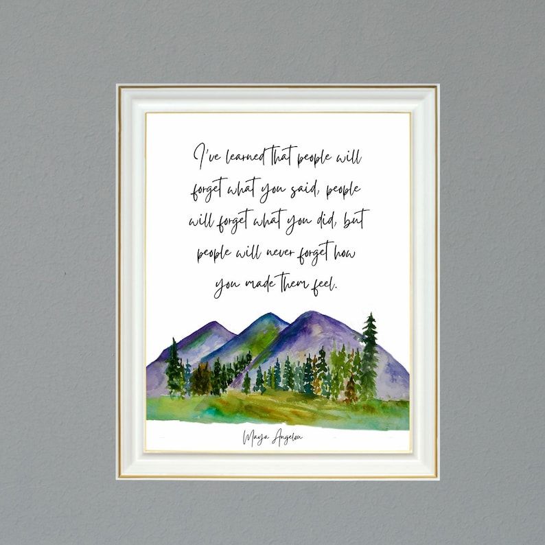 Maya Angelou Inspirational Wall Art, Graduation Gift for Her, Maya ...