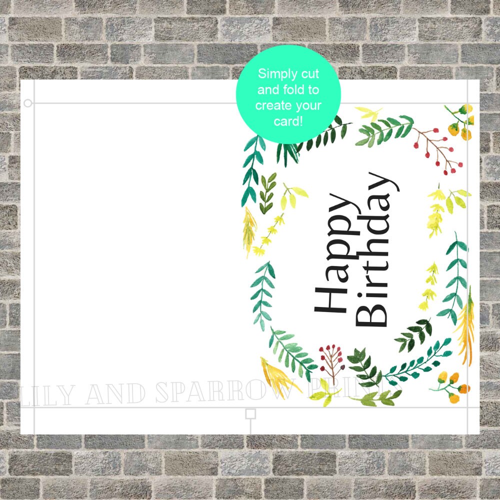PRINTABLE Birthday Card for Guy, Birthday Wishes for Him, DIGITAL ...