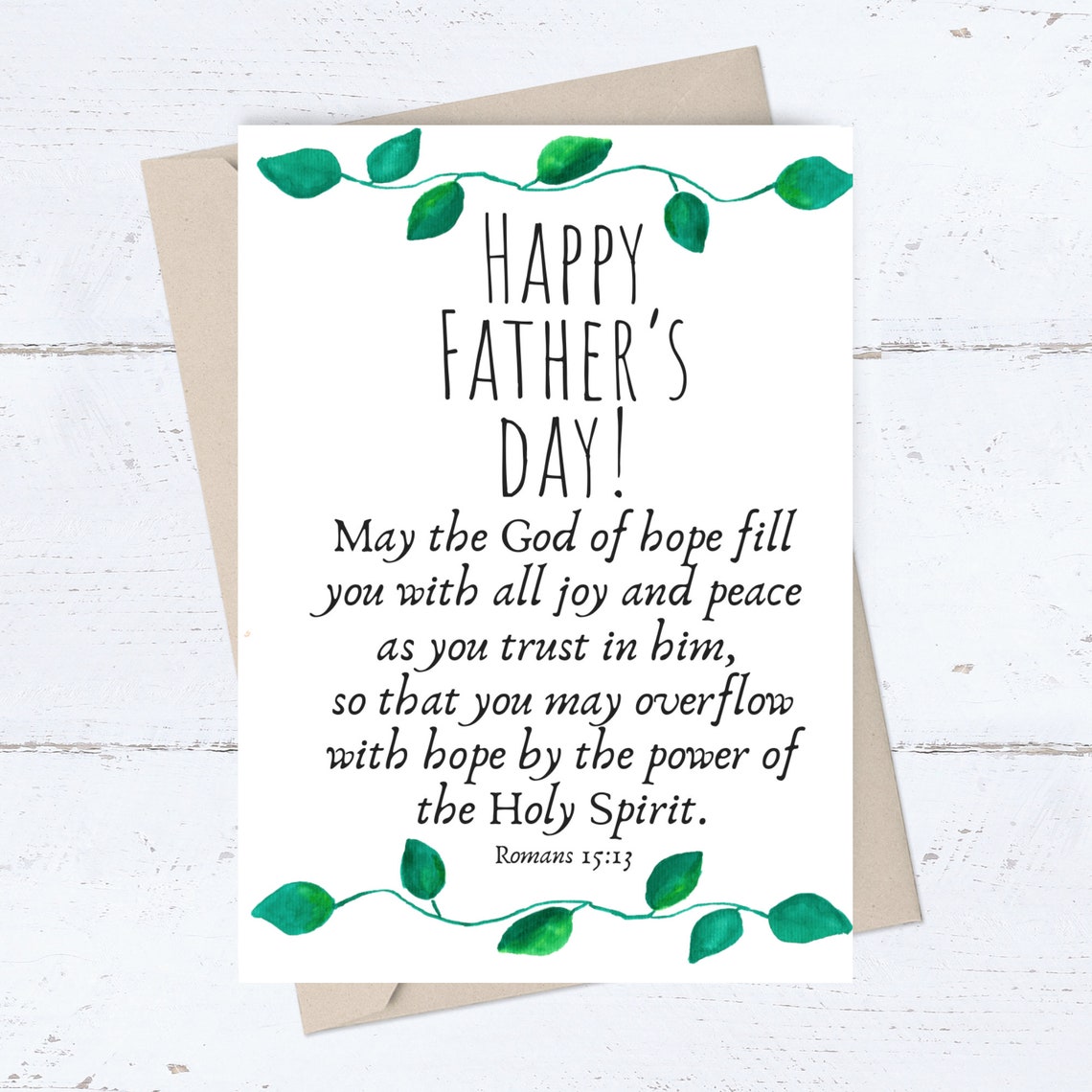 Religious Fathers Day Printable Card Christian Card For Dad God Of Hope Peace Joy Trust Hope