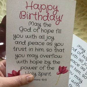 Religious Birthday Card Birthday Card for Her Christian | Etsy