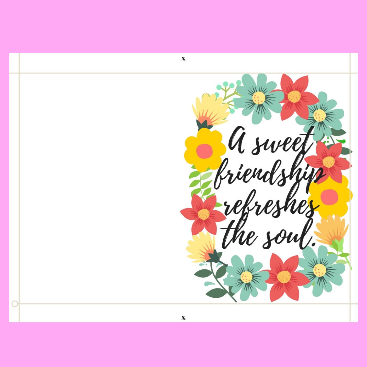 PRINTABLE Friendship Card, Best Friend Card, Sweet Friendship Refreshes ...