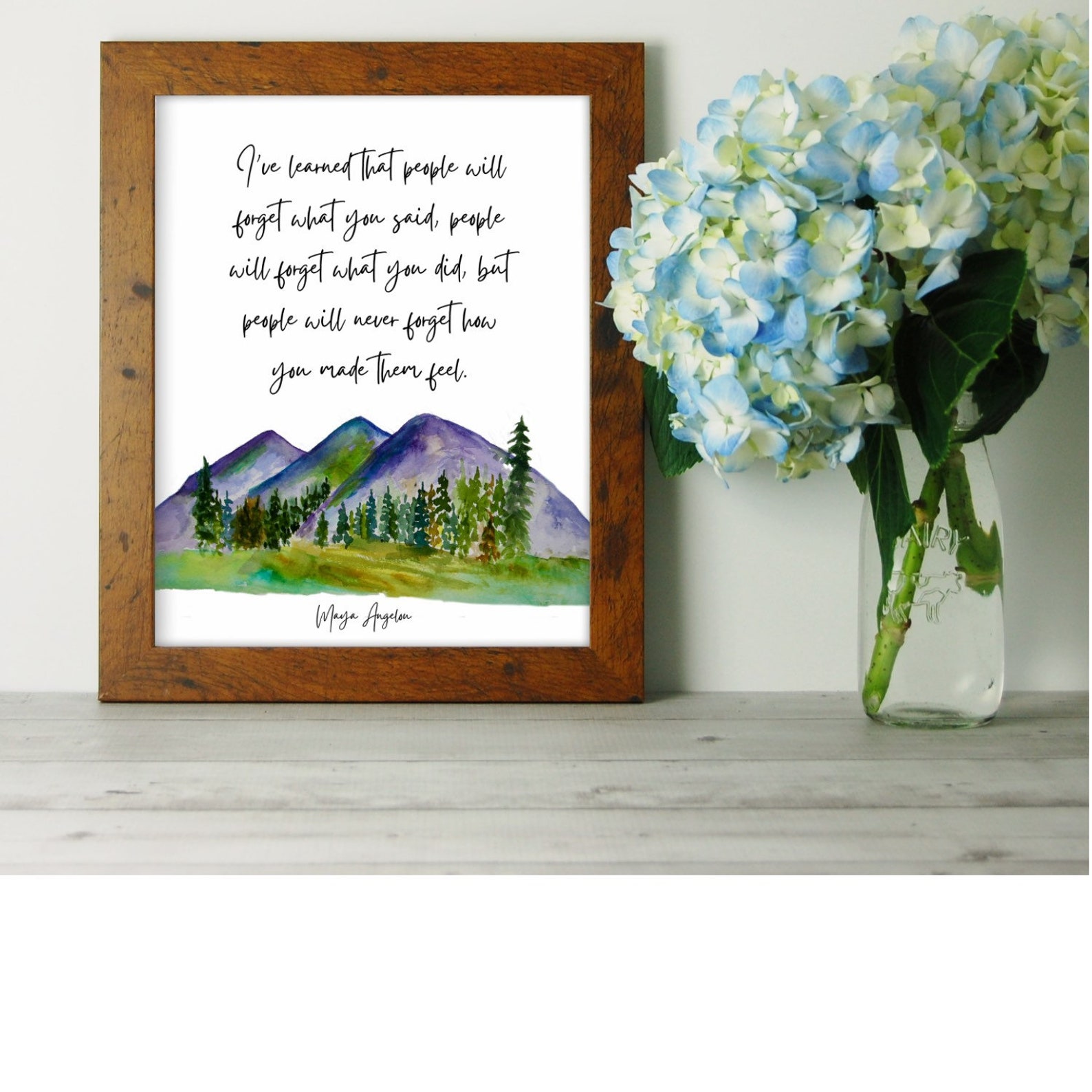 Maya Angelou Inspirational Wall Art, Graduation Gift for Her, Maya ...