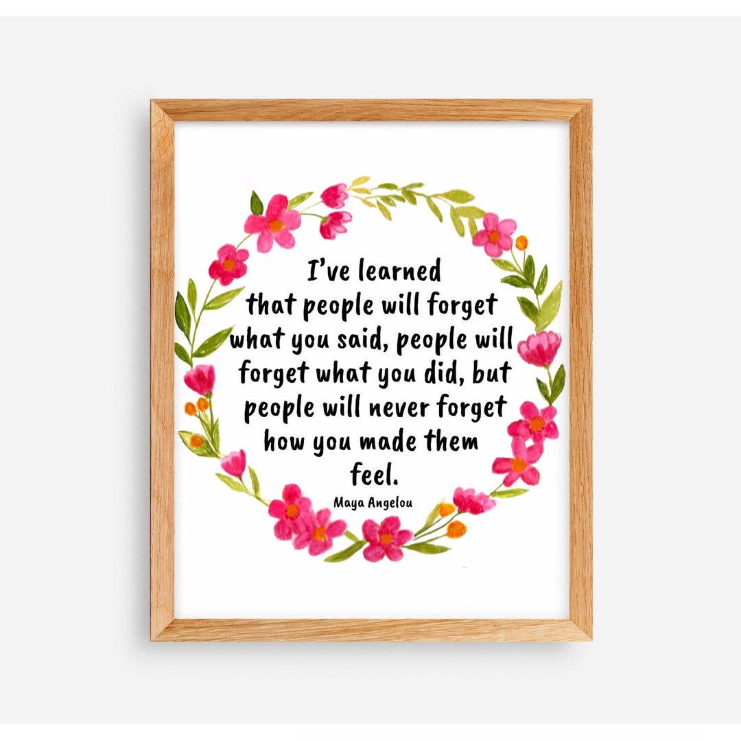 Graduation Gift for Girl, Maya Angelou Inspirational Print, Maya ...