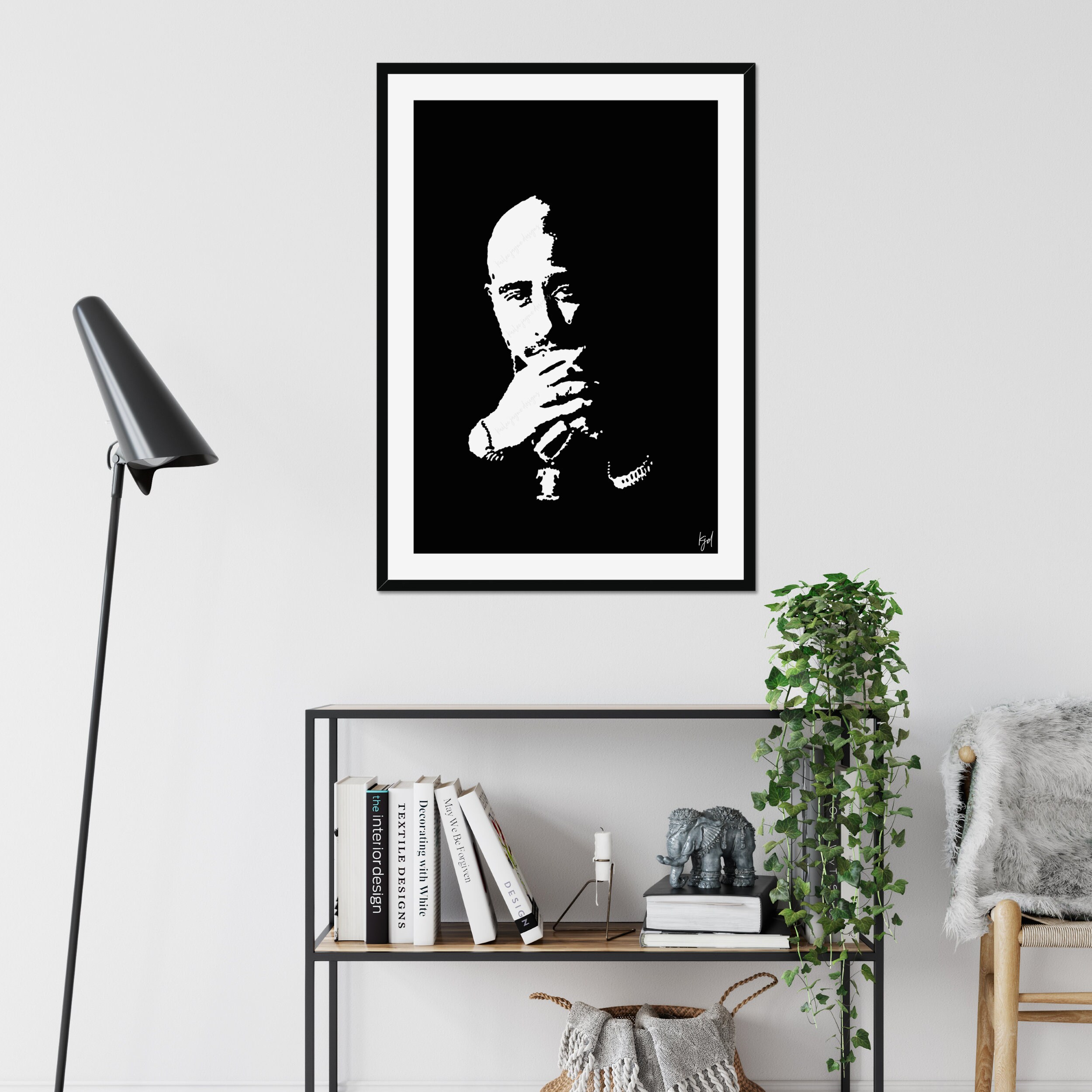 TUPAC SHAKUR, Instant Digital Downloadable Print, Black & White, Hip ...