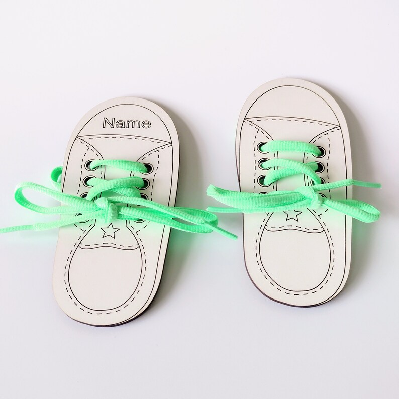 Personalised Shoe Lace Learning Set Fun and Interactive Way to Teach ...