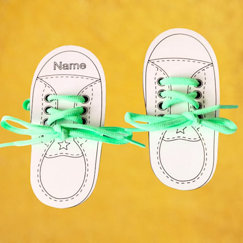 Personalised Shoe Lace Learning Set Fun and Interactive Way to Teach ...