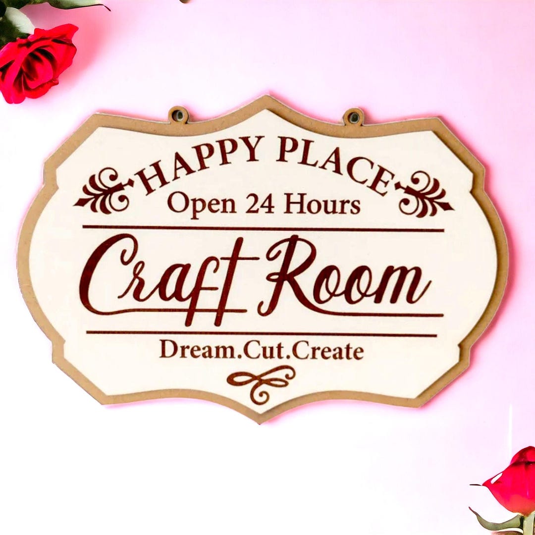 Rustic Wooden Craft Room Sign: Personalized Sewing Decor - Etsy