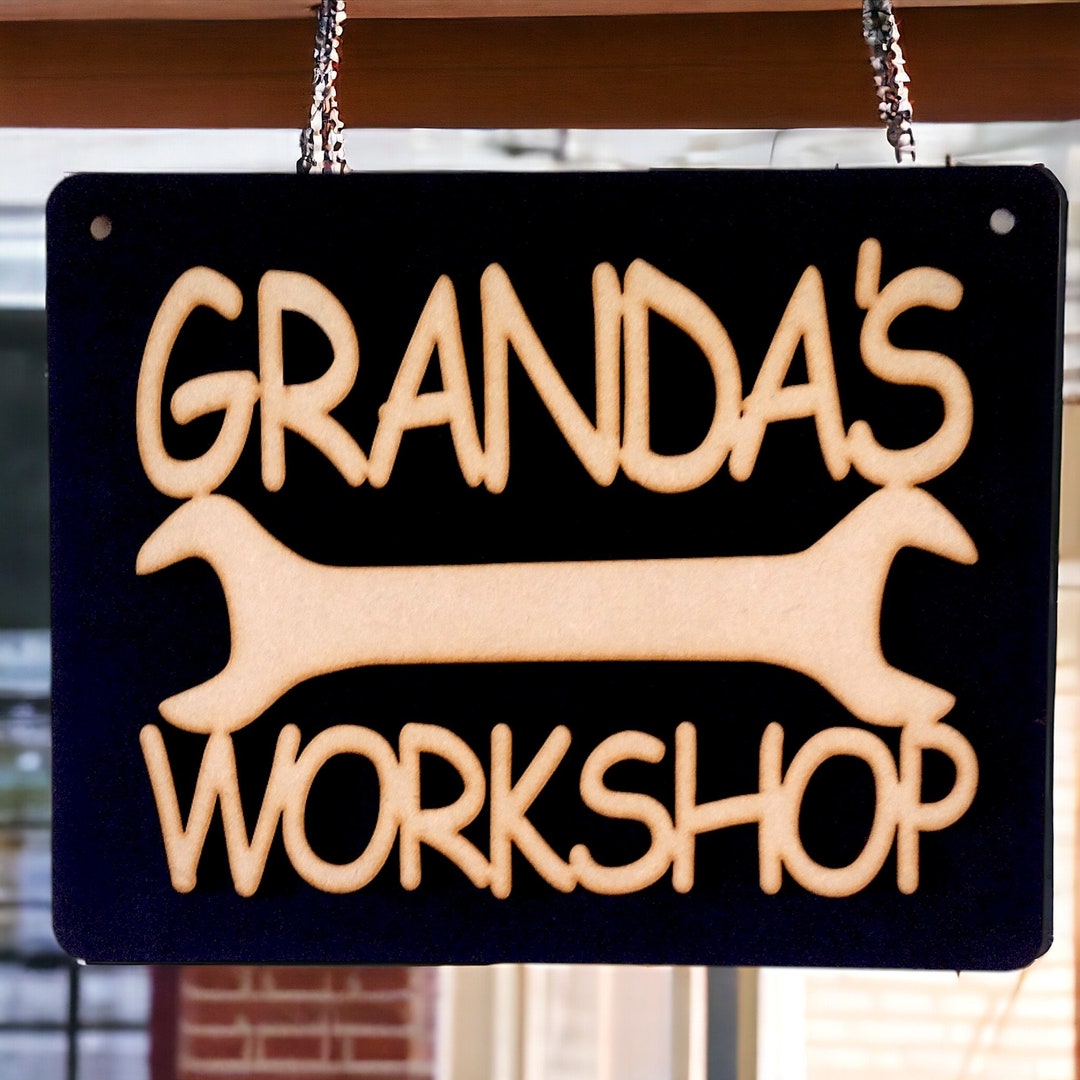 Custom Wooden Door Plaque. the Perfect Addition to Any Workshop or ...