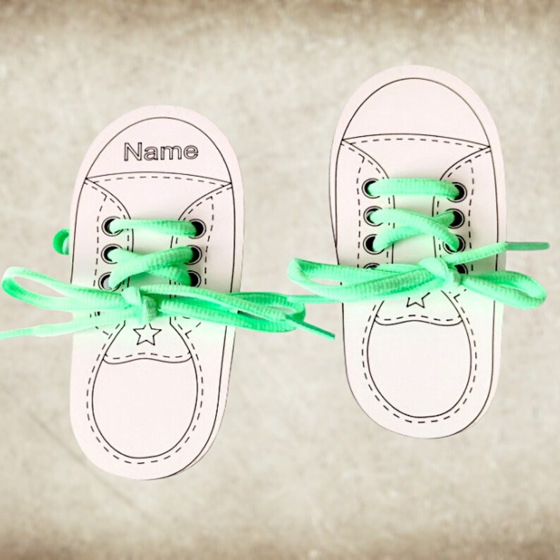 Personalised Shoe Lace Learning Set Fun and Interactive Way to Teach ...