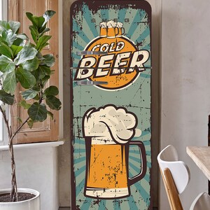 Vintage Beer Fridge Decal Removable Sticker Door Mural Peel and Stick ...
