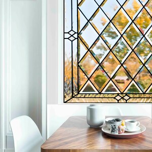 Beveled Rhombus Stained Glass Window Film, COLORFUL Vinyl Film, Peel ...