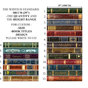 Fairy Tales Books Spine Stair Riser Decal, Book Spine Stair Riser ...