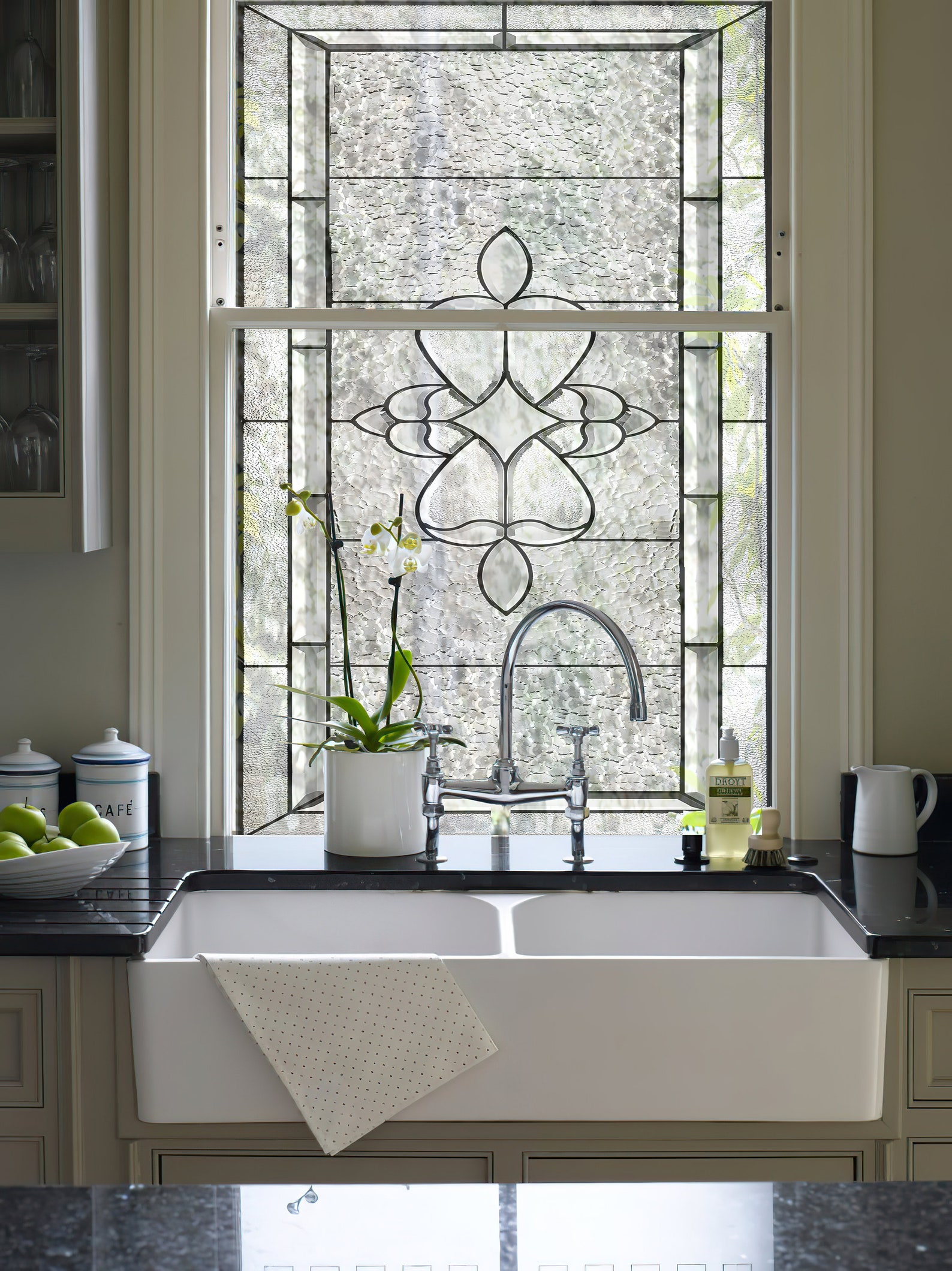 Geometrical CLEAR STAINED GLASS Self Adhesive Window Privacy Film ...