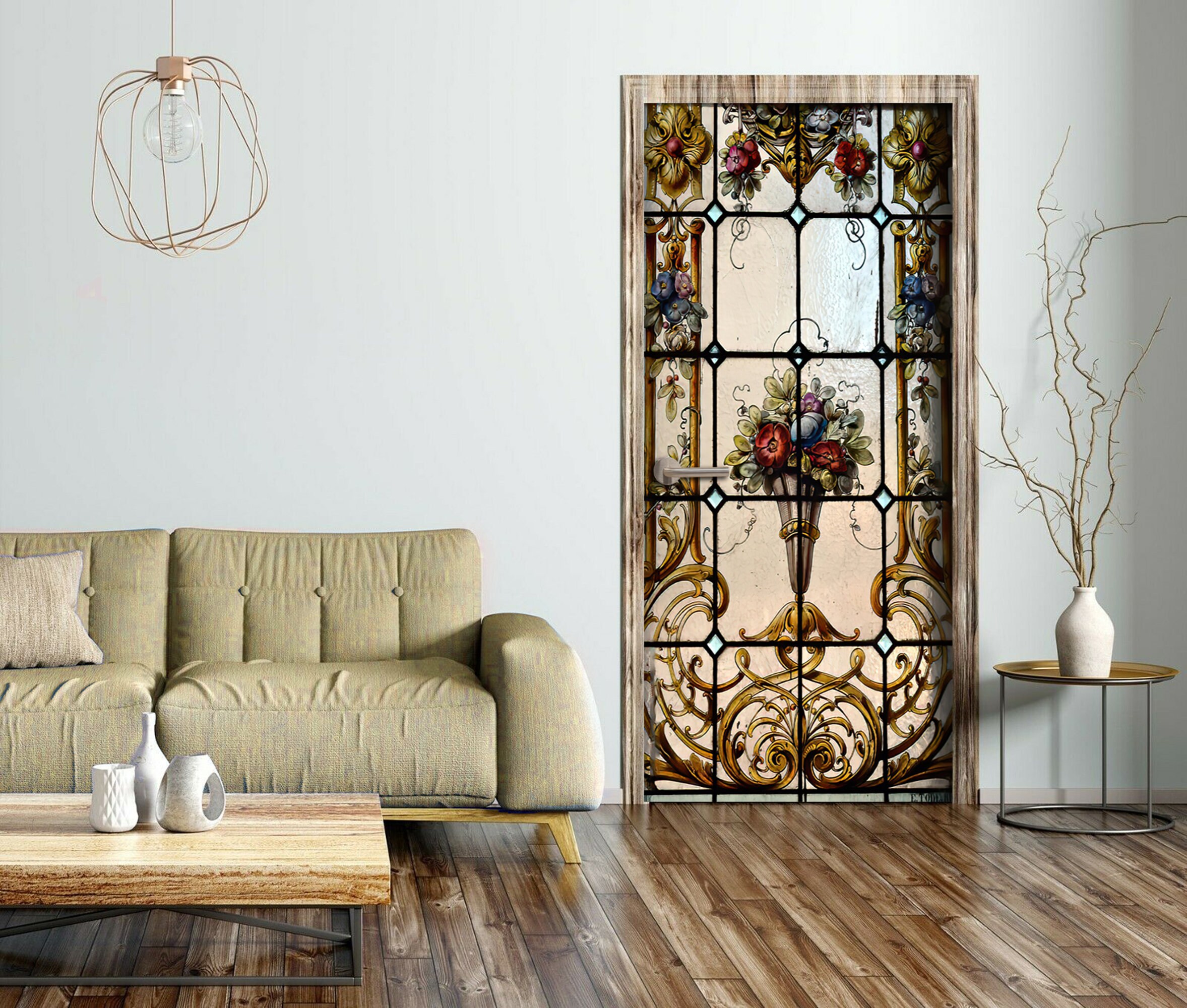 Medieval Stained Glass Window Film Antique Stain Glass Self | Etsy UK