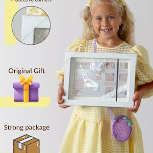 Kid's Artwork Frame, Personalized Wall Art Gallery, Front Opening Frame ...