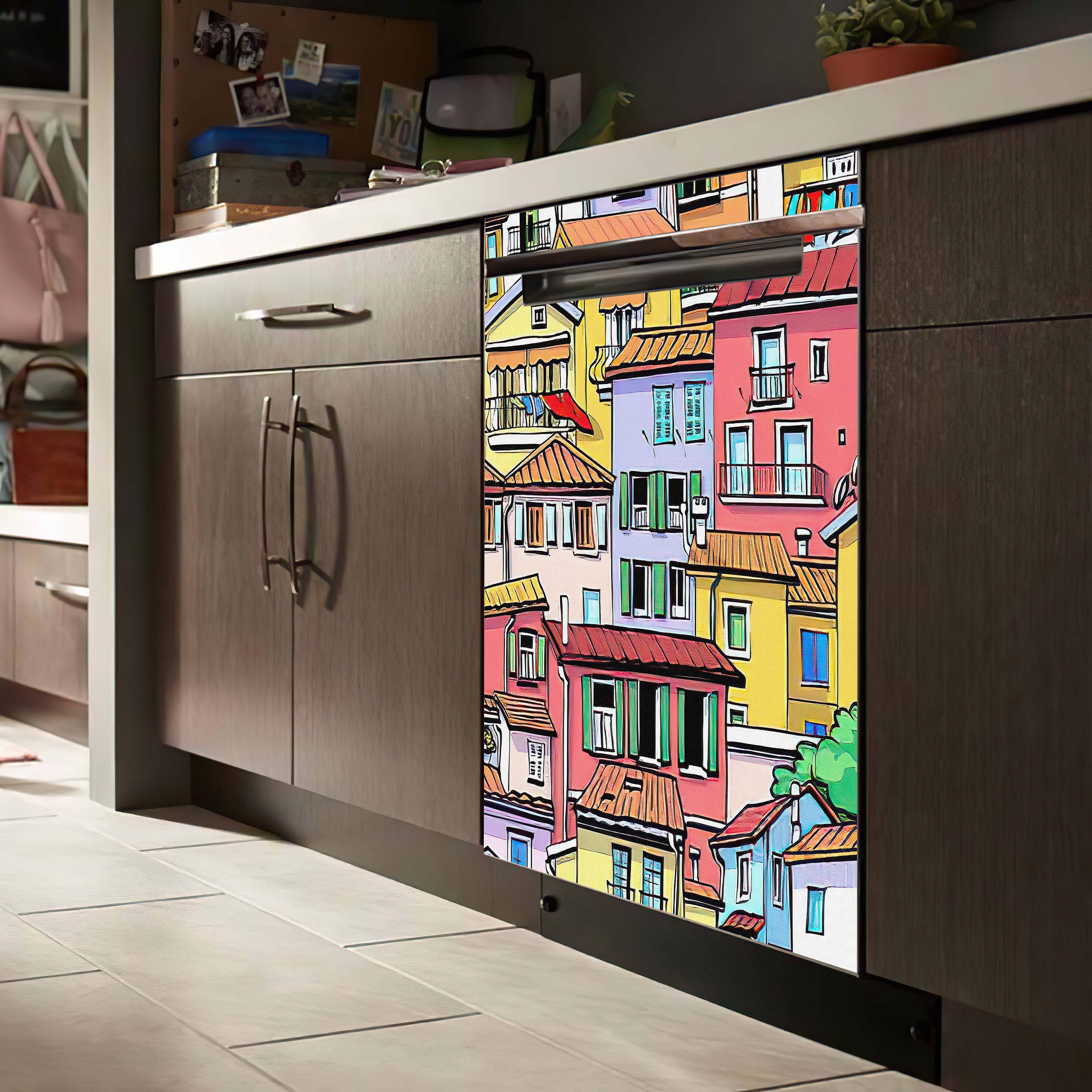 Colorful Houses Dishwasher sold by Soberana Ziza | SKU 332979 ...