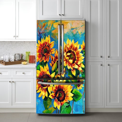 Fridge Vinyl Sticker old Wooden Door/ Self-adhesive Vinyl - Etsy