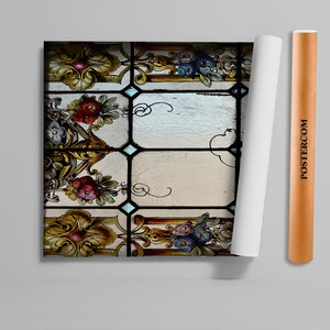 Medieval Stained Glass Window Film Antique Stain Glass Self Adhesive ...