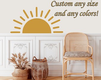 Half Sun Wall Decal - Etsy