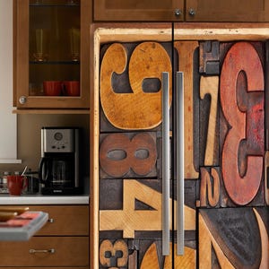 Wooden Texture Refrigerator Wrap Vinyl, Men Cave Peel &stick, Vintage ...