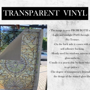 Stained Glass Flower Window Vinyl Film, Abstract Flowers Stained Glass ...