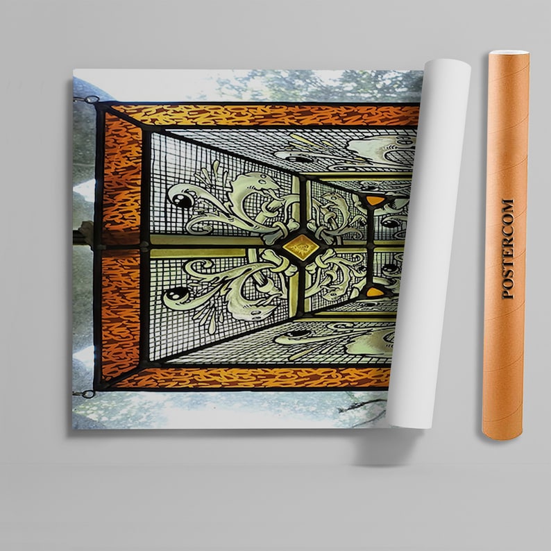 Mosaic Stained Glass Window Privacy Film Self Adhesive Fridge - Etsy