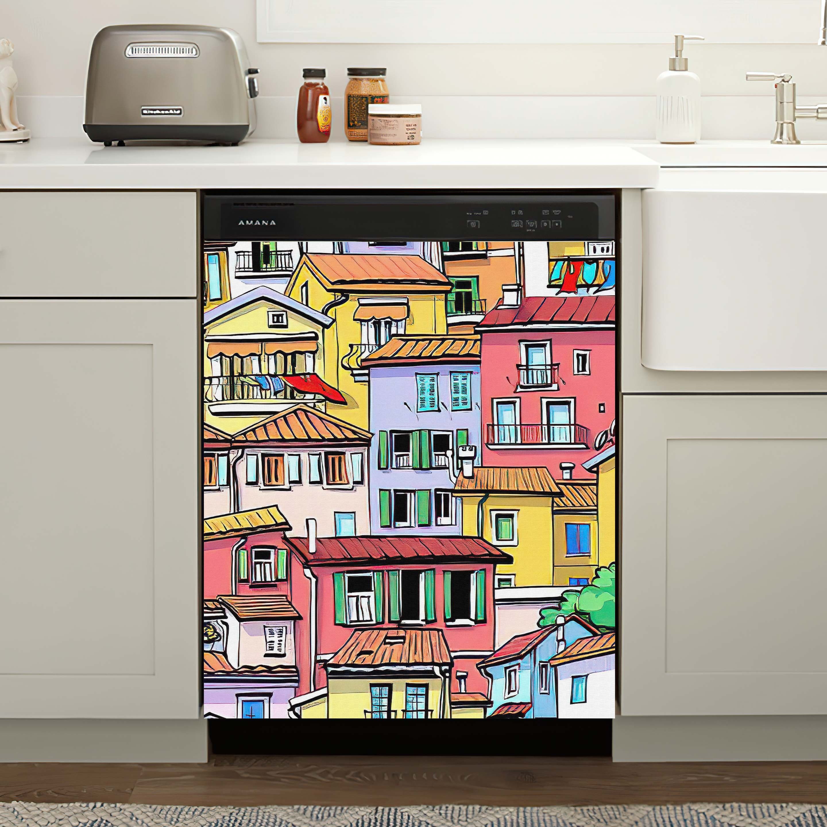 Colorful Houses Dishwasher sold by Soberana Ziza | SKU 332979 ...