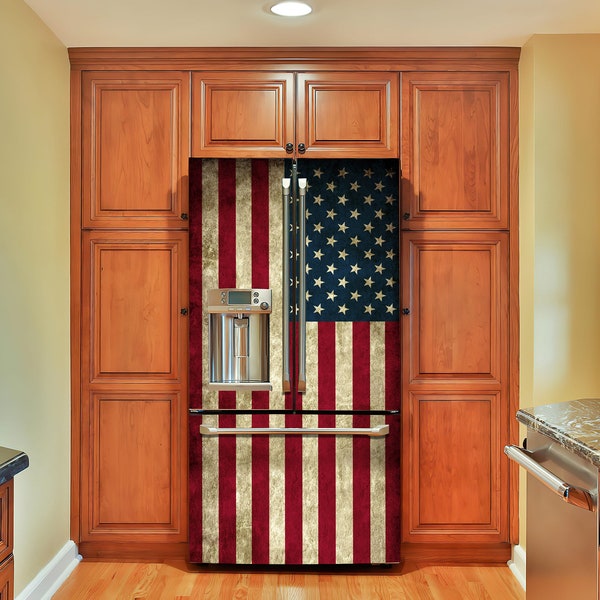 American Flag Refrigerator Wrap - Etsy