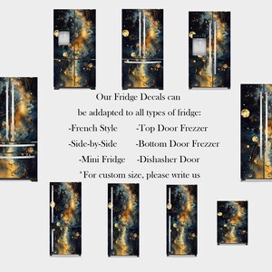 Fairy Night Fridge Wrap, Abstract Space Refrigerator Decal, Galaxy ...