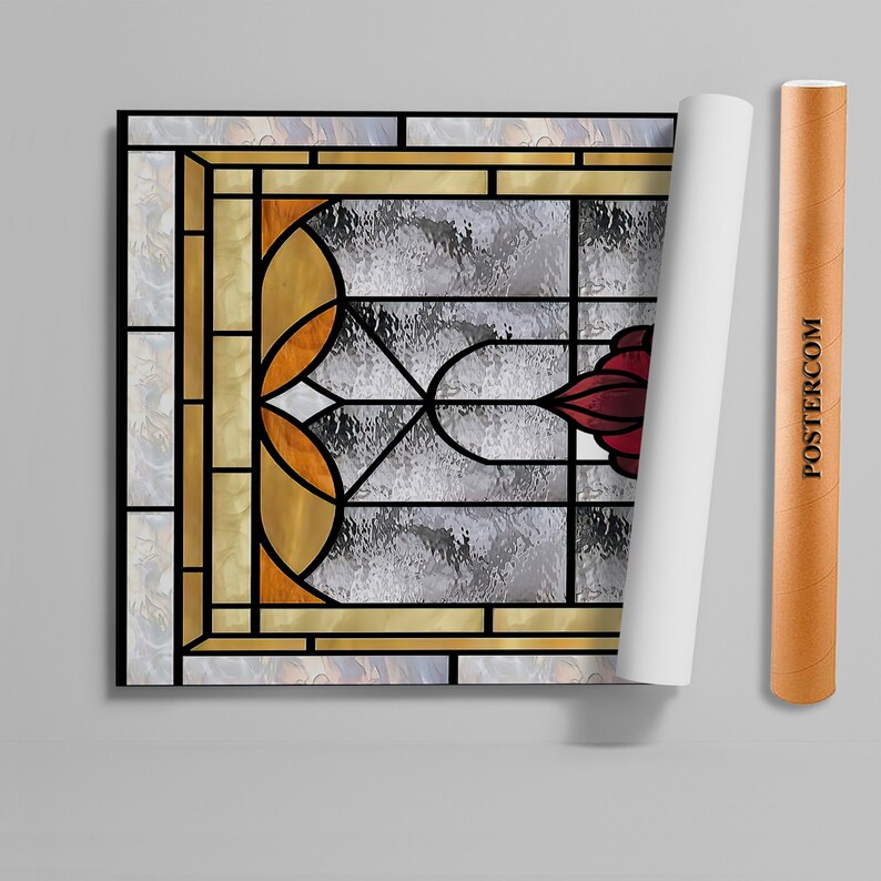 Custom Stained Glass Window Film Mosaic Frosted Privacy - Etsy